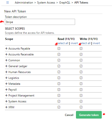 Generate an API token – Xledger UK